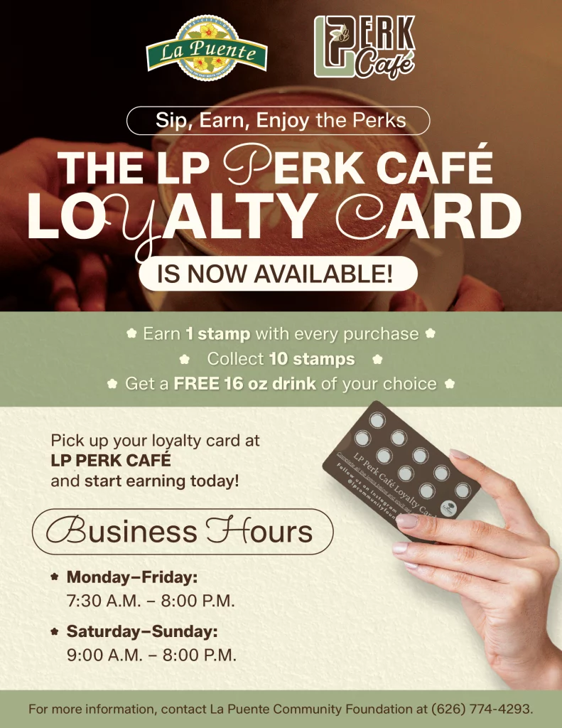 LP Perk Café Loyalty Card - City of La Puente