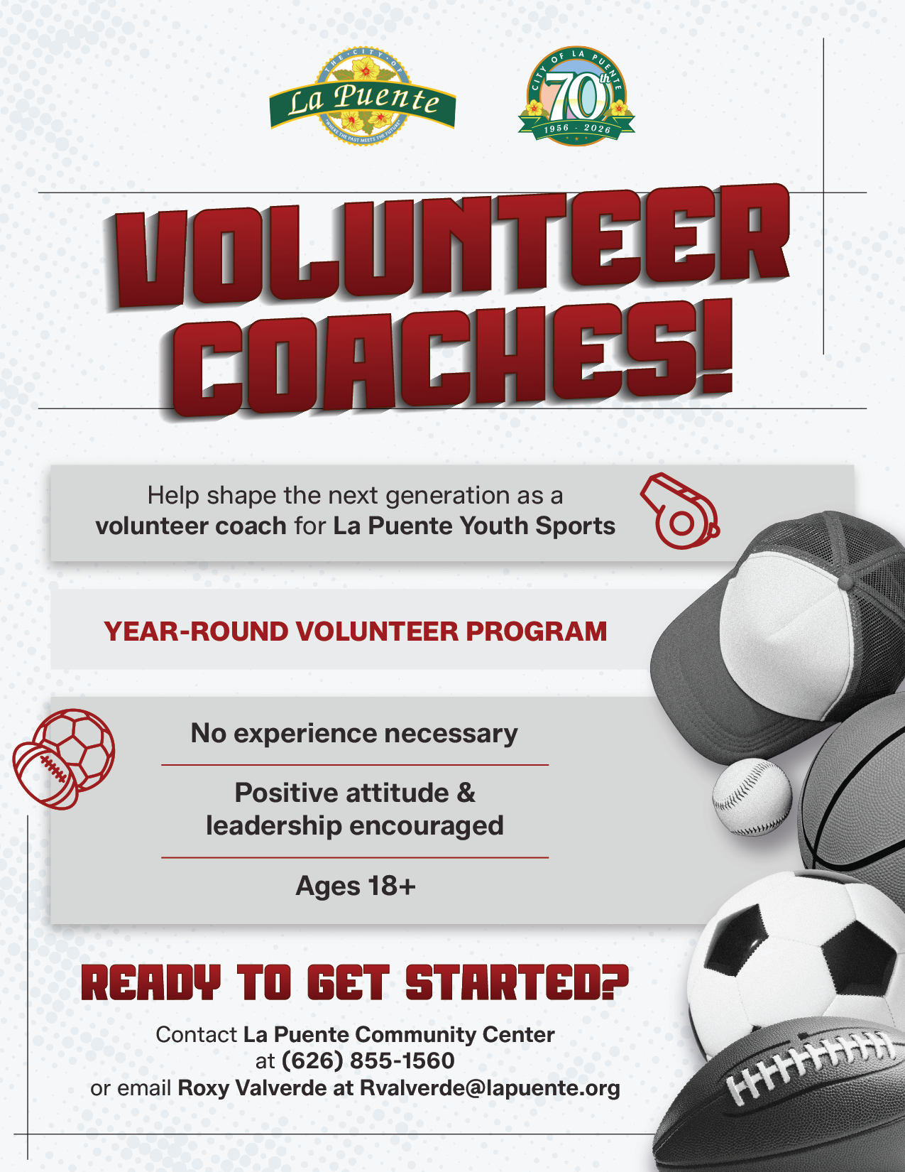 Volunteer Coaches 2026 - City of La Puente